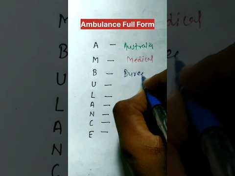 AMBULANCE Full Form #shorts #viral
