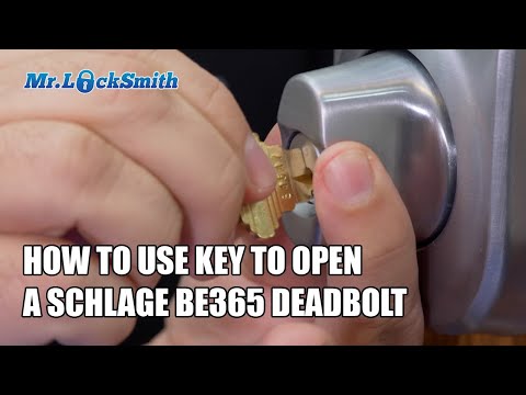 How To Use Key To Open A Schlage BE365 Deadbolt | Mr Locksmith Video