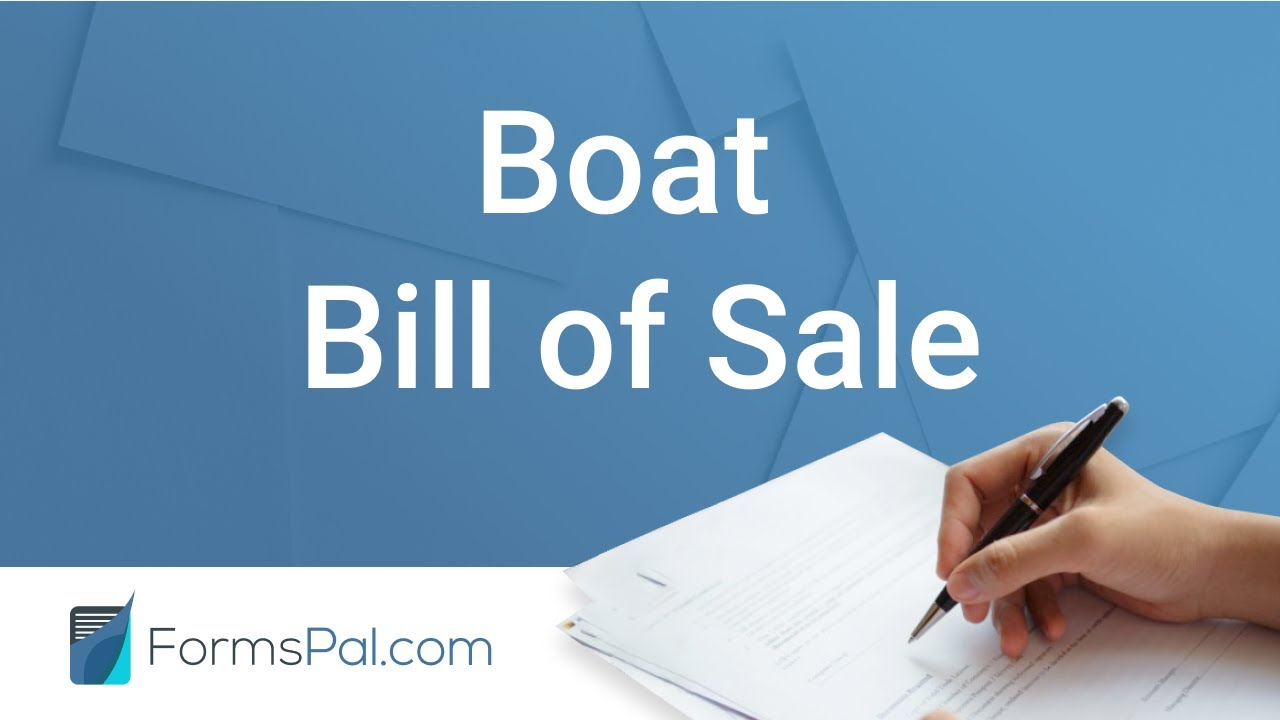 Boat Bill of Sale - GUIDE