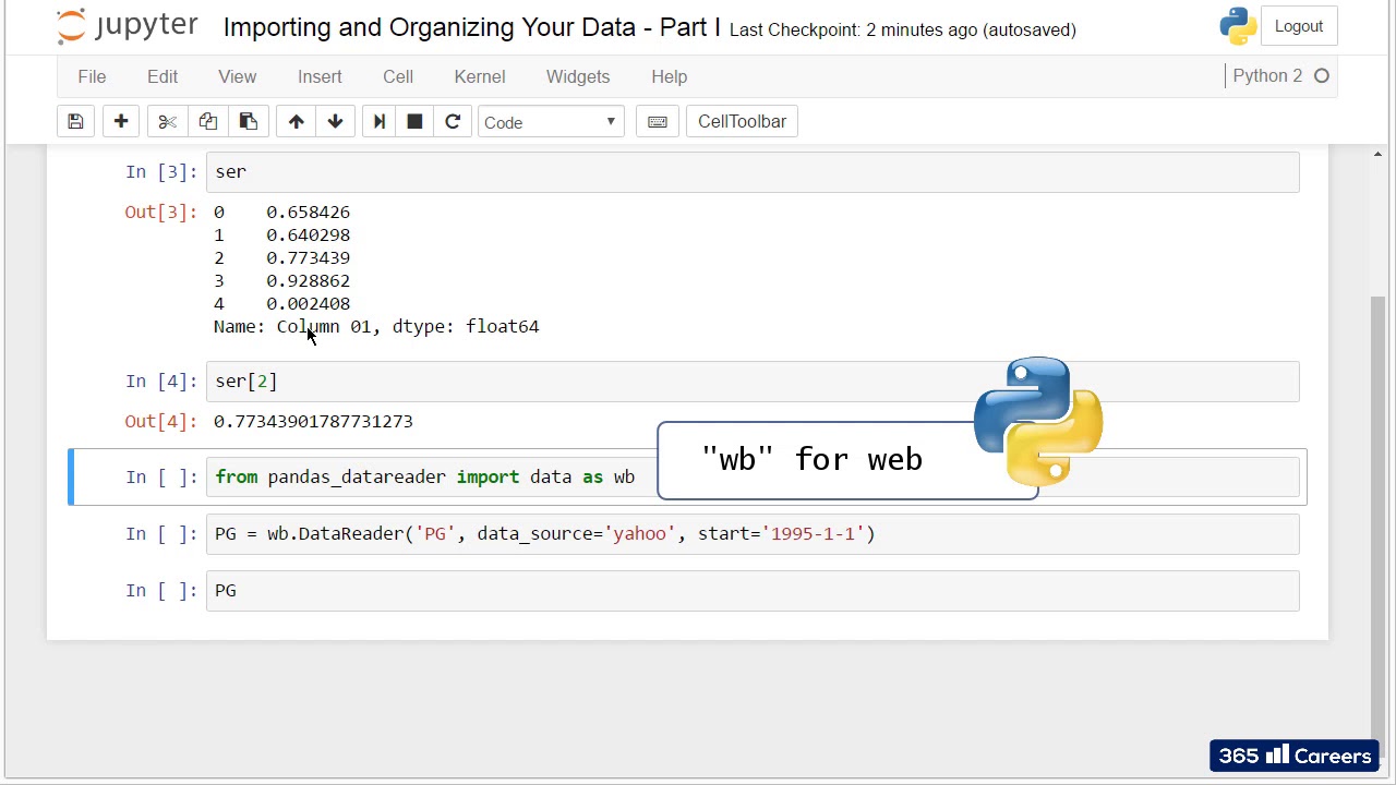 Python for Finance   Importing Data   Part I
