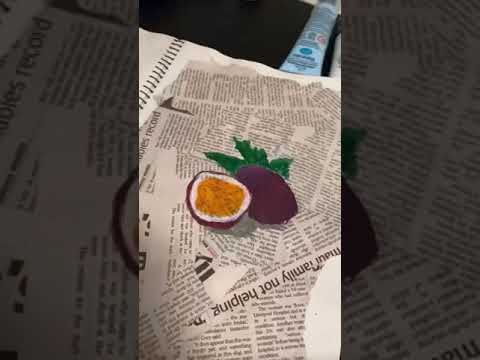 Acrylic painting of Passion fruit