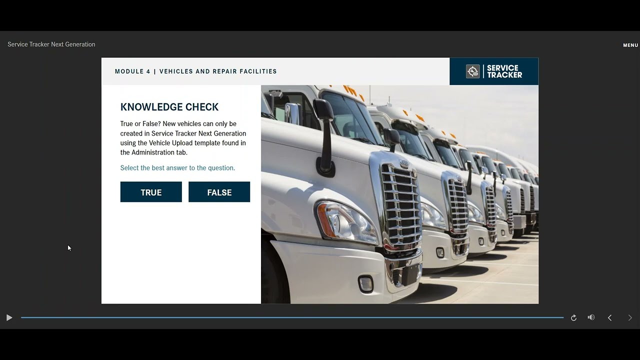 Service Tracker Next Generation Training Course