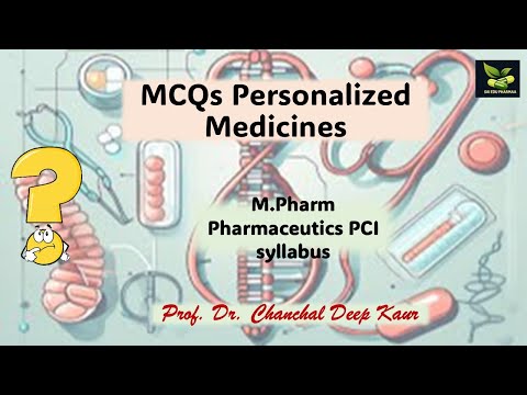 MCQs Personalized Medicines #saiedupharmaa #M.Pharm PCI syllabus # Pharmaceutics