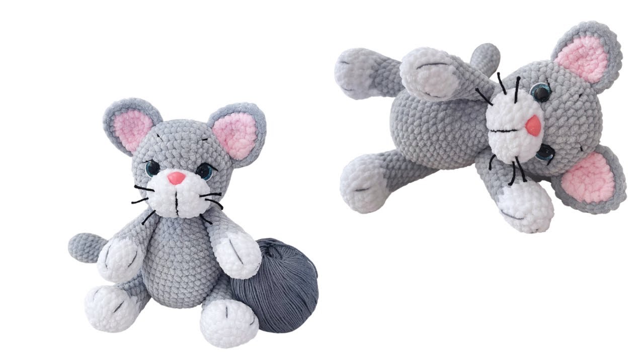 Crochet cat TUTORIAL - step by step pattern - part 1