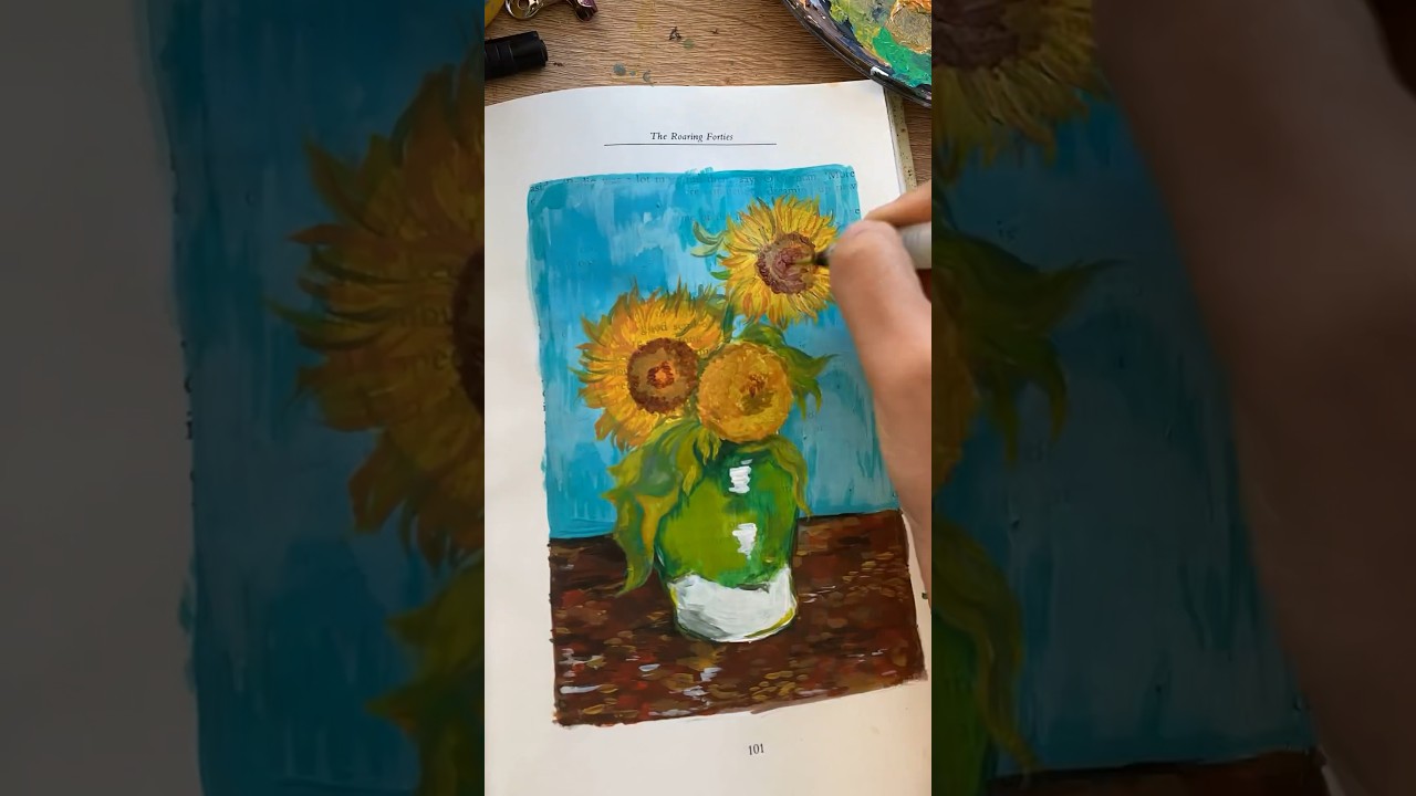 How to paint van gogh’s sunflower