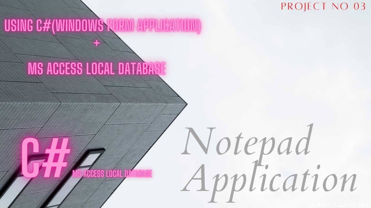 Mini Notepad App Using C# || Windows Form Application || And Local Database.