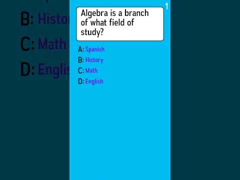 What field of study does algebra belong to?