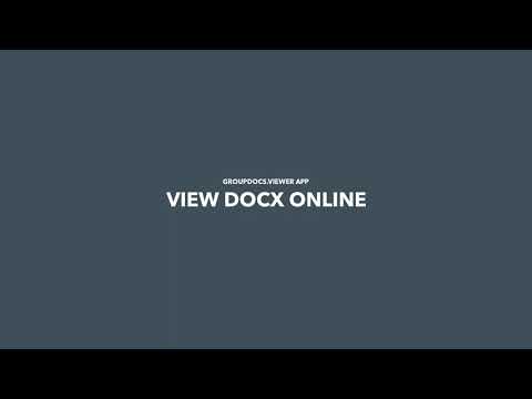 How to open and view DOCX files in a browser | GroupDocs.Viewer App Tutorial