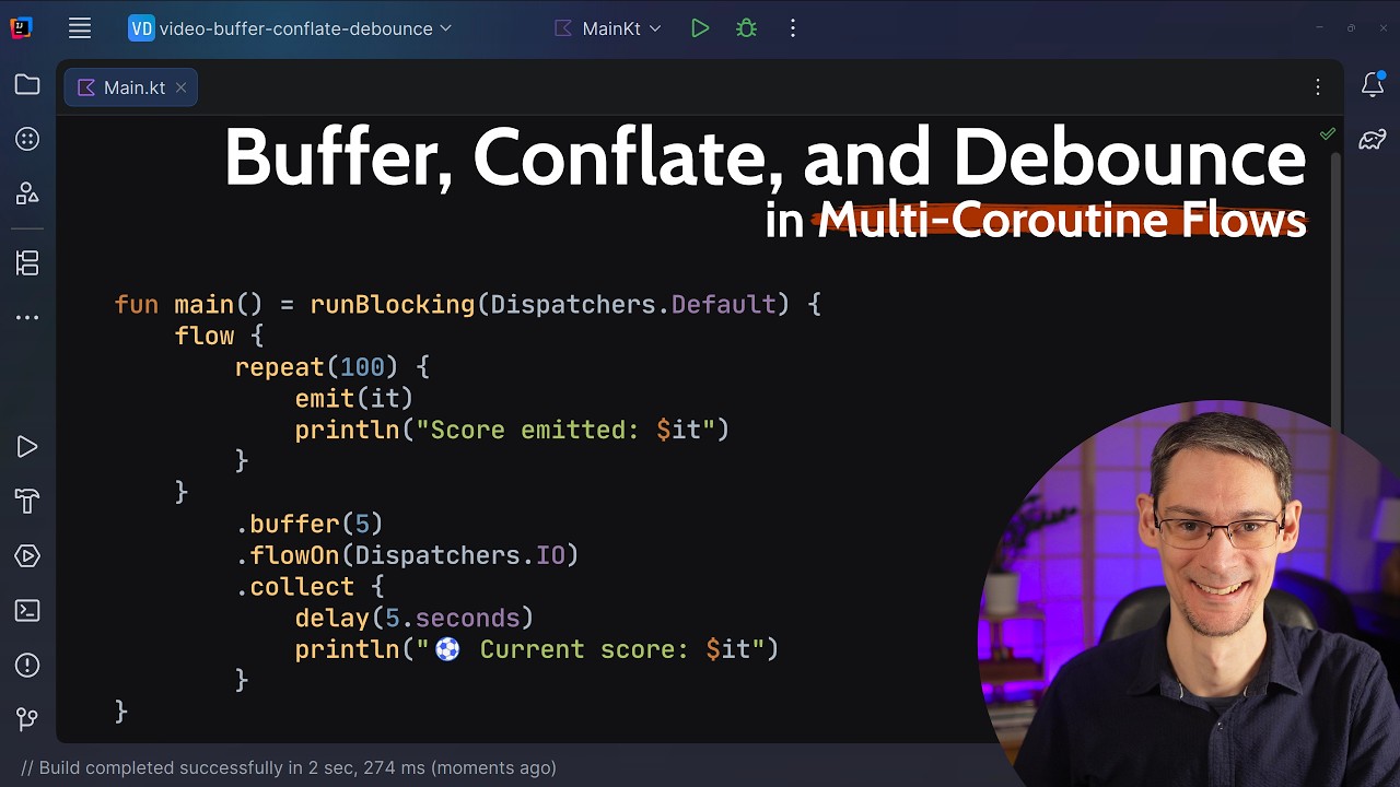 Kotlin Flows: Buffer, Conflate, and Debounce