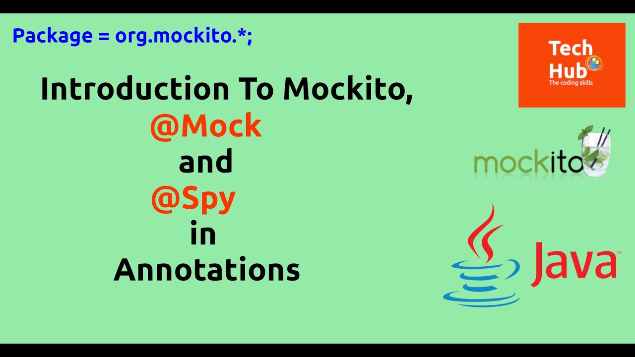 Introduction To Mockito , @Mock and @Spy Annotations. | Java | TechHub