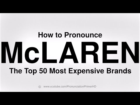 HOW TO PRONOUNCE McLAREN