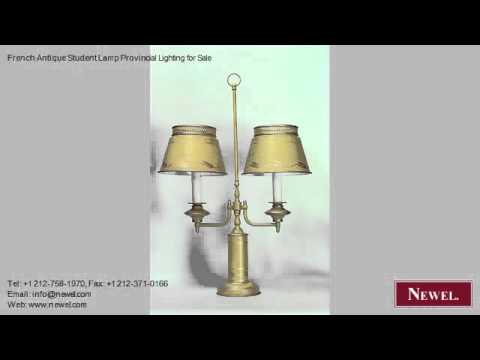 French Antique Student Lamp Provincial Lighting for Sale
