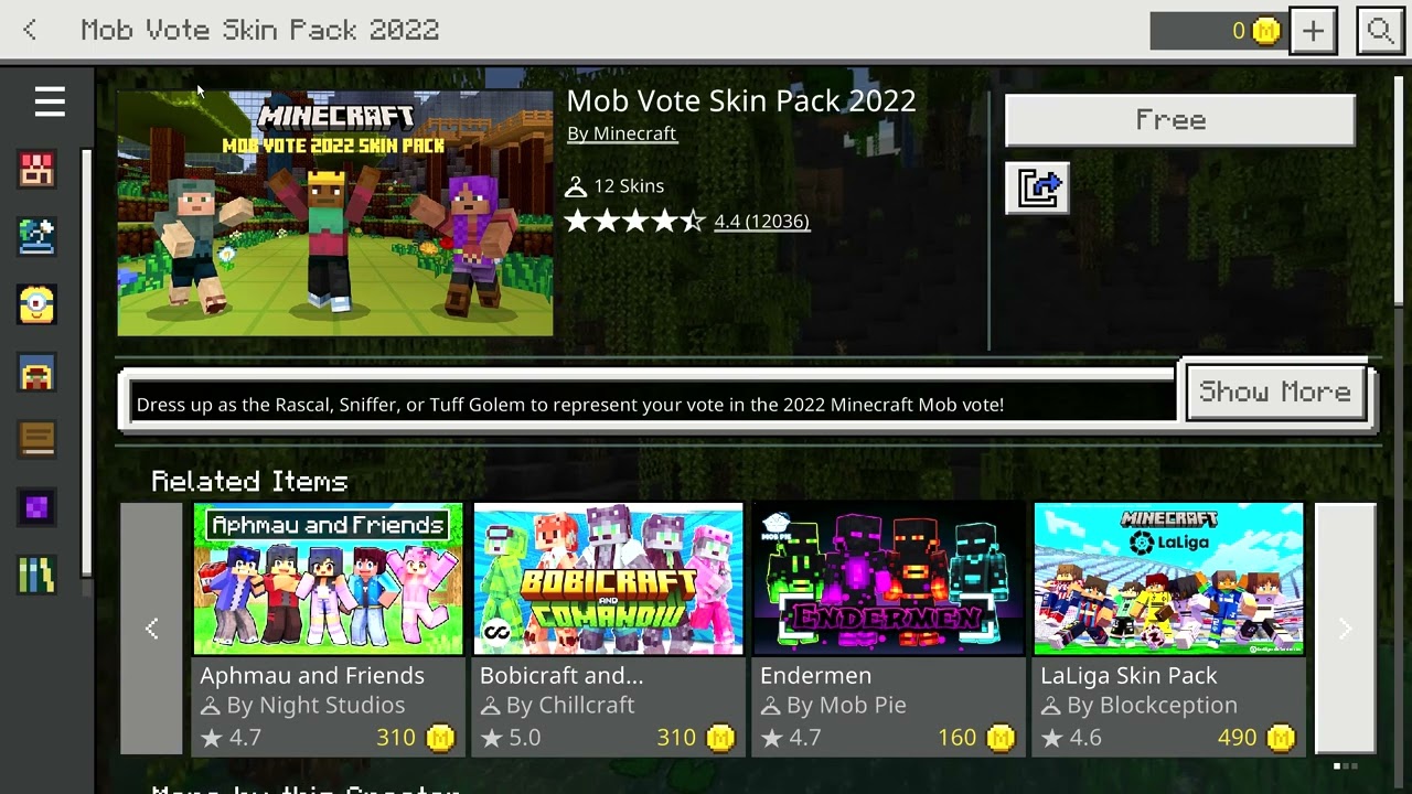 *FREE* Mob vote skin pack (Minecraft)