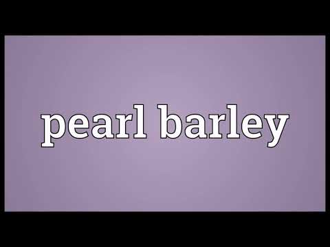 Pearl barley Meaning