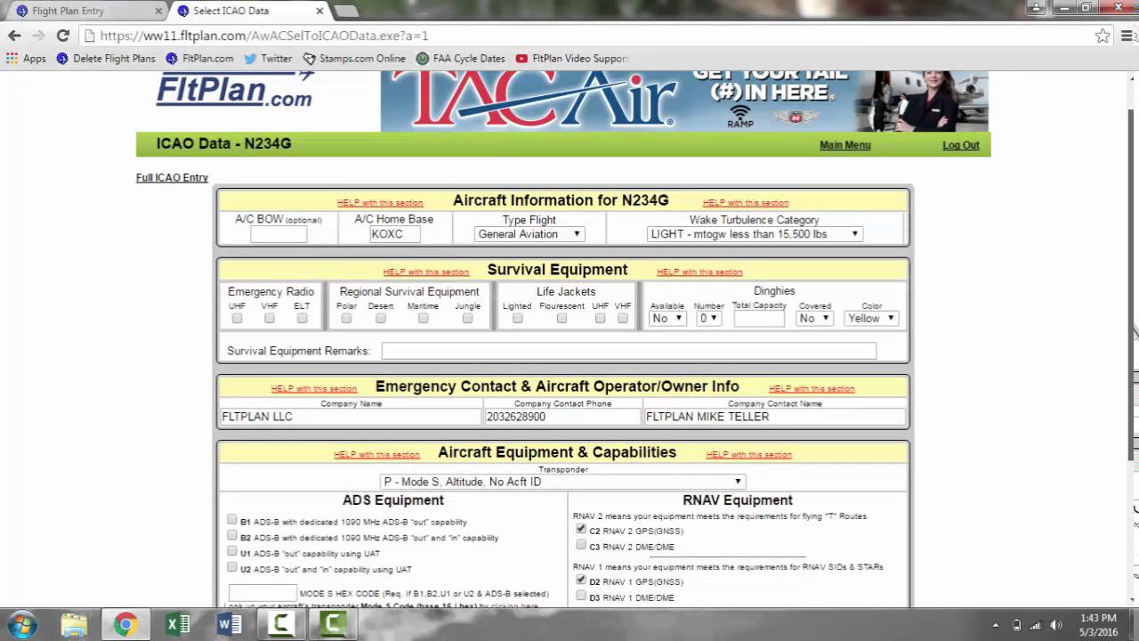 How to Create a Flight Plan on FltPlan.com