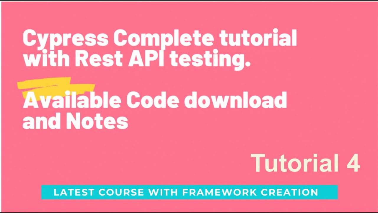 #CypressTutorial Cypress Automation Testing from Scratch + Framework Creation - Execution using CMD