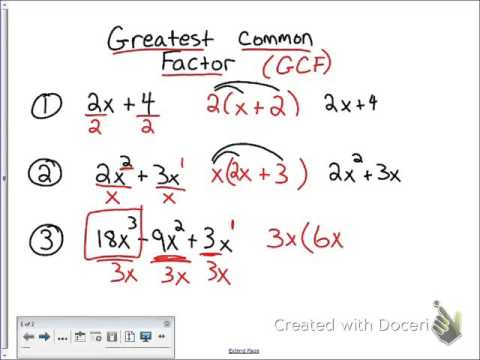 38a - Greatest Common Factor