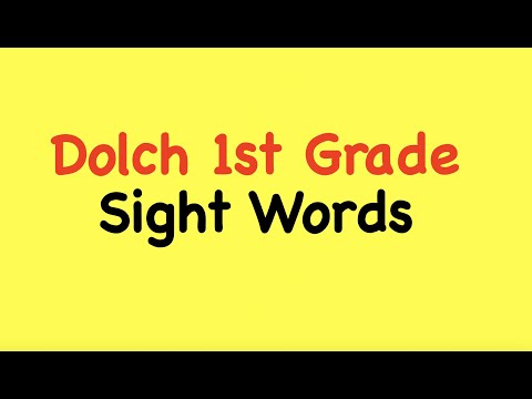 Dolch 1st Grade Sight Words