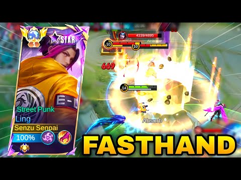 LING FASTHAND BEST ROTATION TO GET PERFECT WIN ( NEW SEASON 37 ) Ling Gameplay Mobile Legends