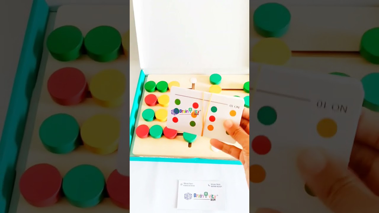 Colour Sorting Wodden Toys 🟠🟢 #brainivitybox #activitybox #woodeneducationaltoys #coloursortingtoy