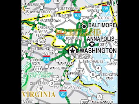 map of Maryland