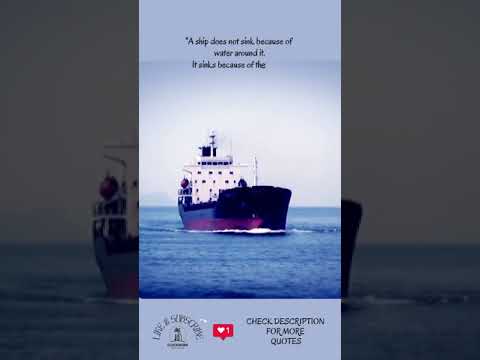 A Ship Does Not Sink Because of | Powerful Quotes for Life Changing #Shorts #Inspirational #Words