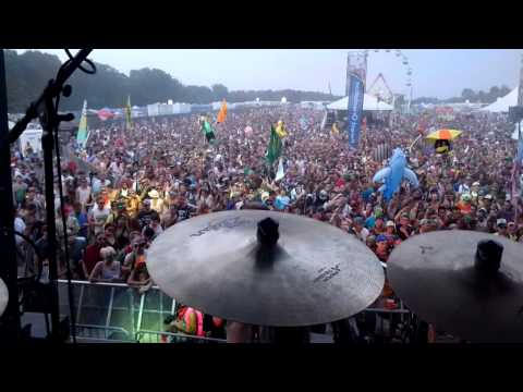 Drummer Mike Greenfield of Lotus performing "Wax"