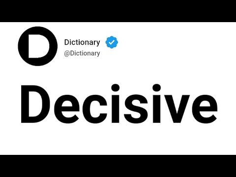 Decisive Meaning In English