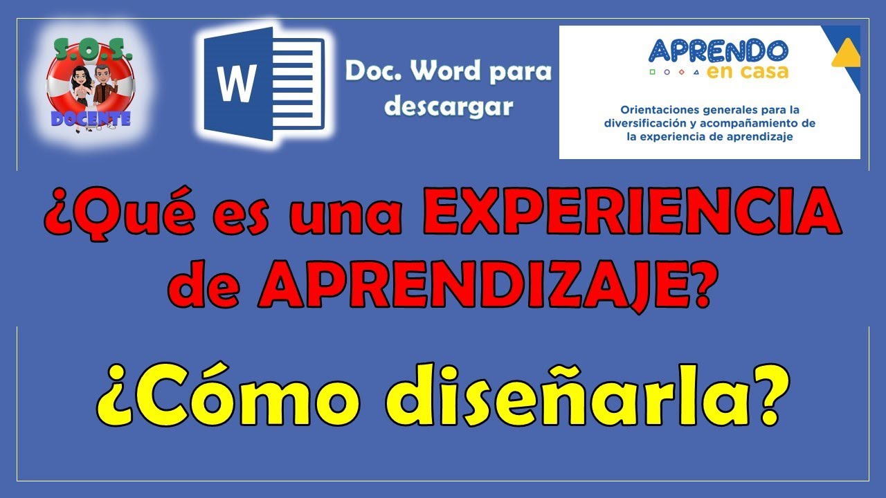 ⚠️¿QUÉ ES UNA EXPERIENCIA DE APRENDIZAJE?⚠️COMO DISEÑARLA
