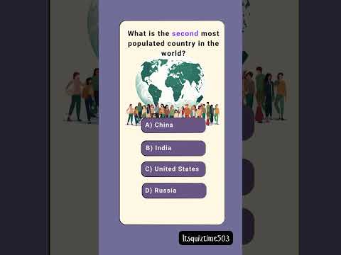 What is the second most populated country in the world? 🇺🇸🇷🇺🇮🇳🌏 #shortsfeed #shorts #funny #foryou