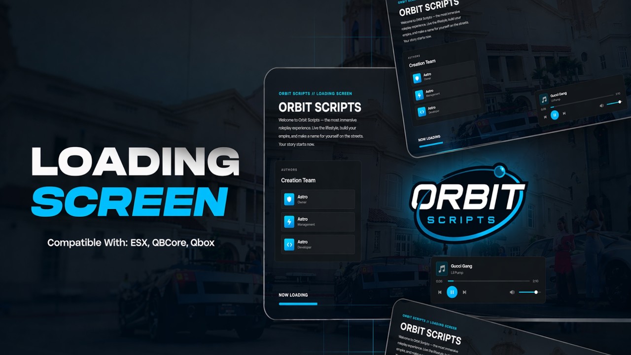 Orbit - Loading Screen | Simple & Easy Config | FiveM Script [Standalone, ESX, QBox, QBCore]