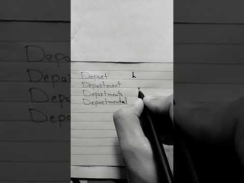 Short forms of list 1. Depart, 🏬 department, departments, departmental.
