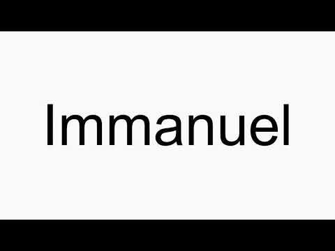 How to pronounce Immanuel