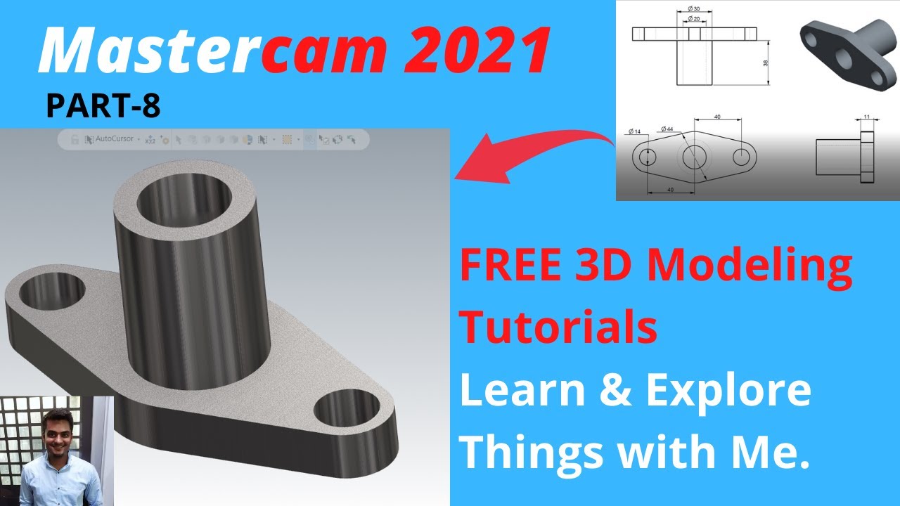 Master-Cam Tutorials : How to create 3D model in Master-Cam: Part:-8
