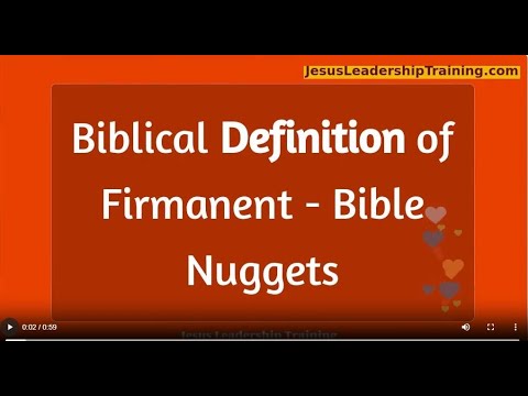 Biblical Definition of Firmanent
