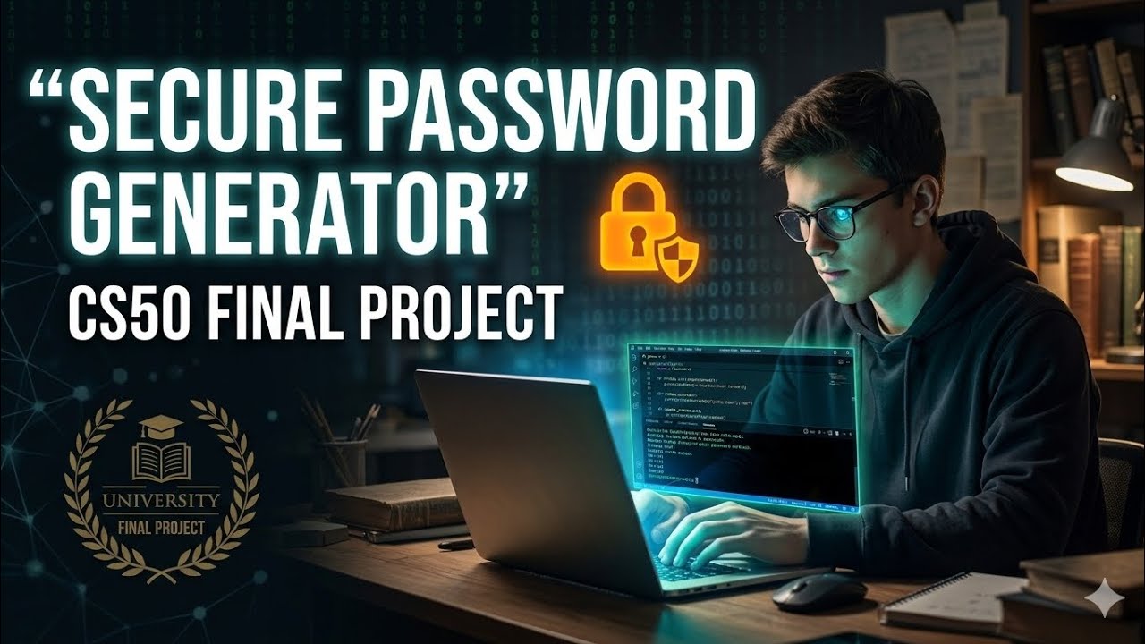 🚀Secure password Generator | Cs50 Final project (python).. 