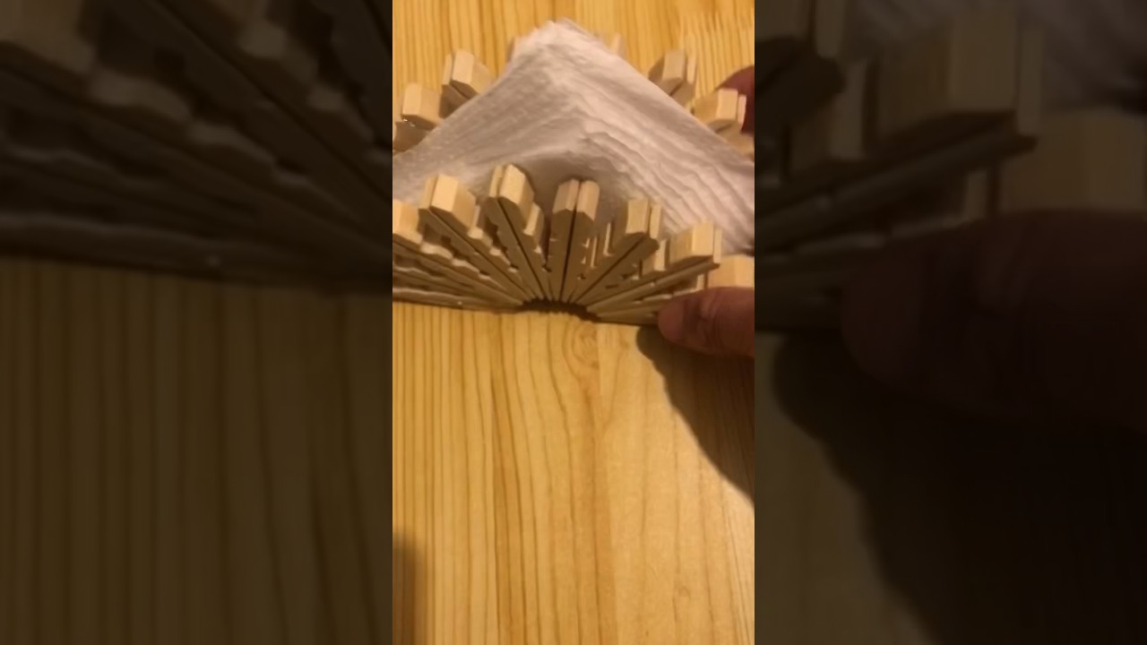 Servilletero con ganchos de ropa #chile #manualidades #ganchos #facil #rapido #manualidadesútiles