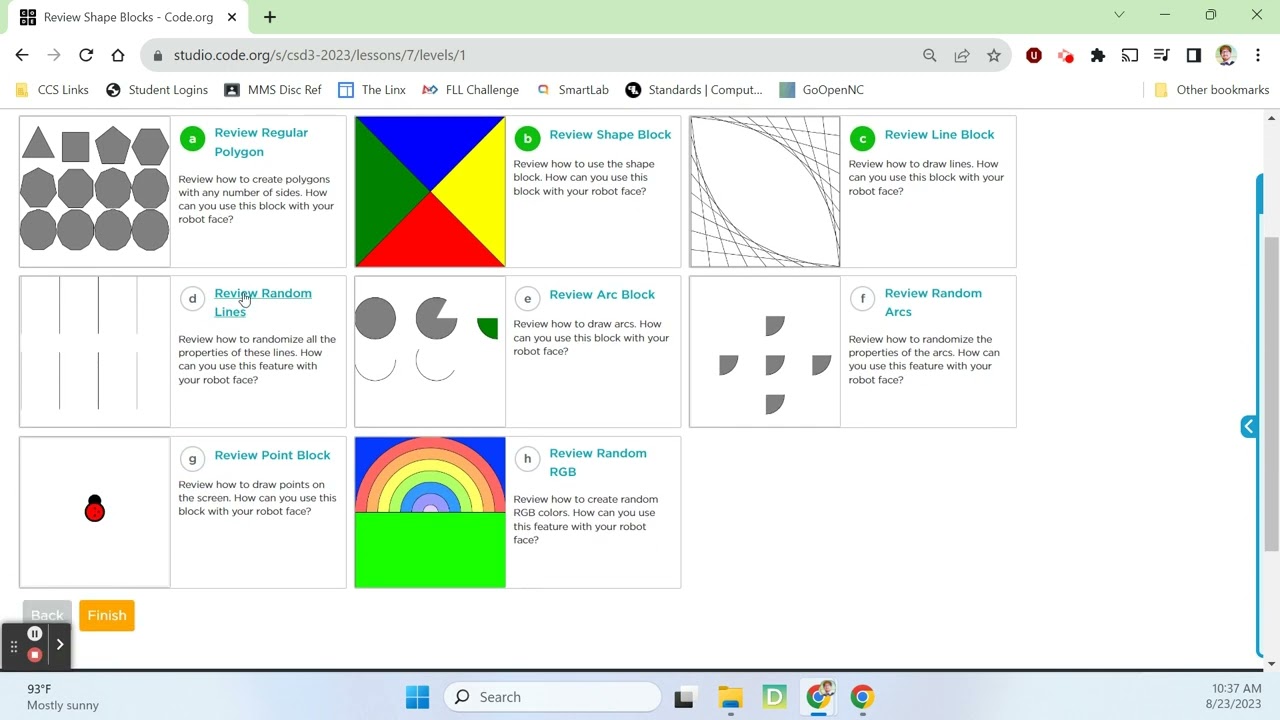 CS Discoveries Unit 3: Lesson 7 - Mini-Project - Robot Faces (25 - 26)