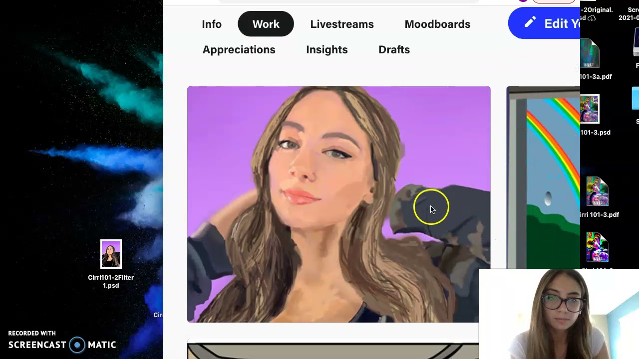 behance portfolio recording