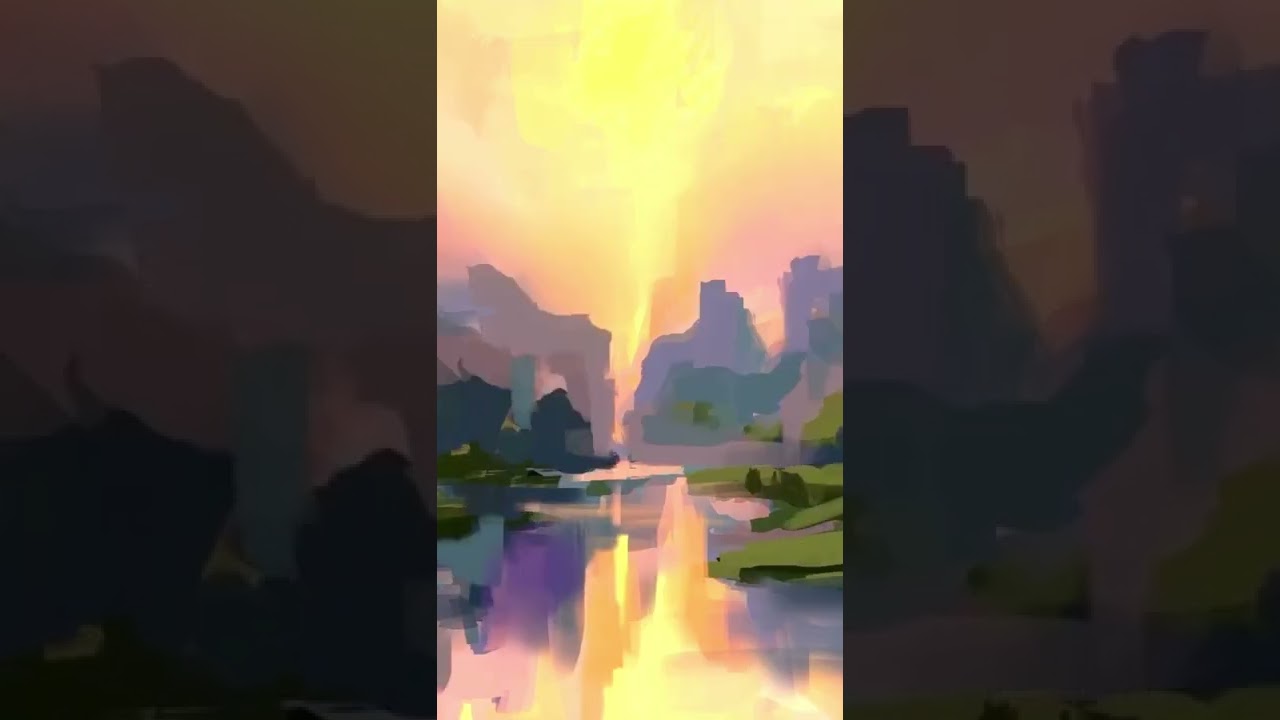 Landscape Digital Painting Process (Procreate)