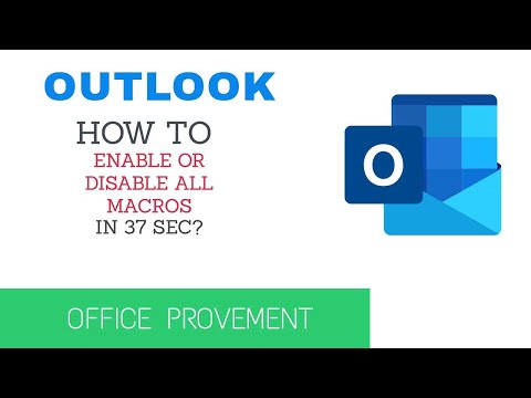 Outlook How to enable or disable all macros