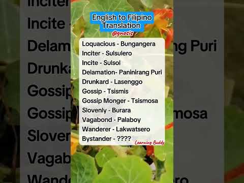 English to Filipino Translation #english #translation #goodvibes #education #vocabulary #fyp