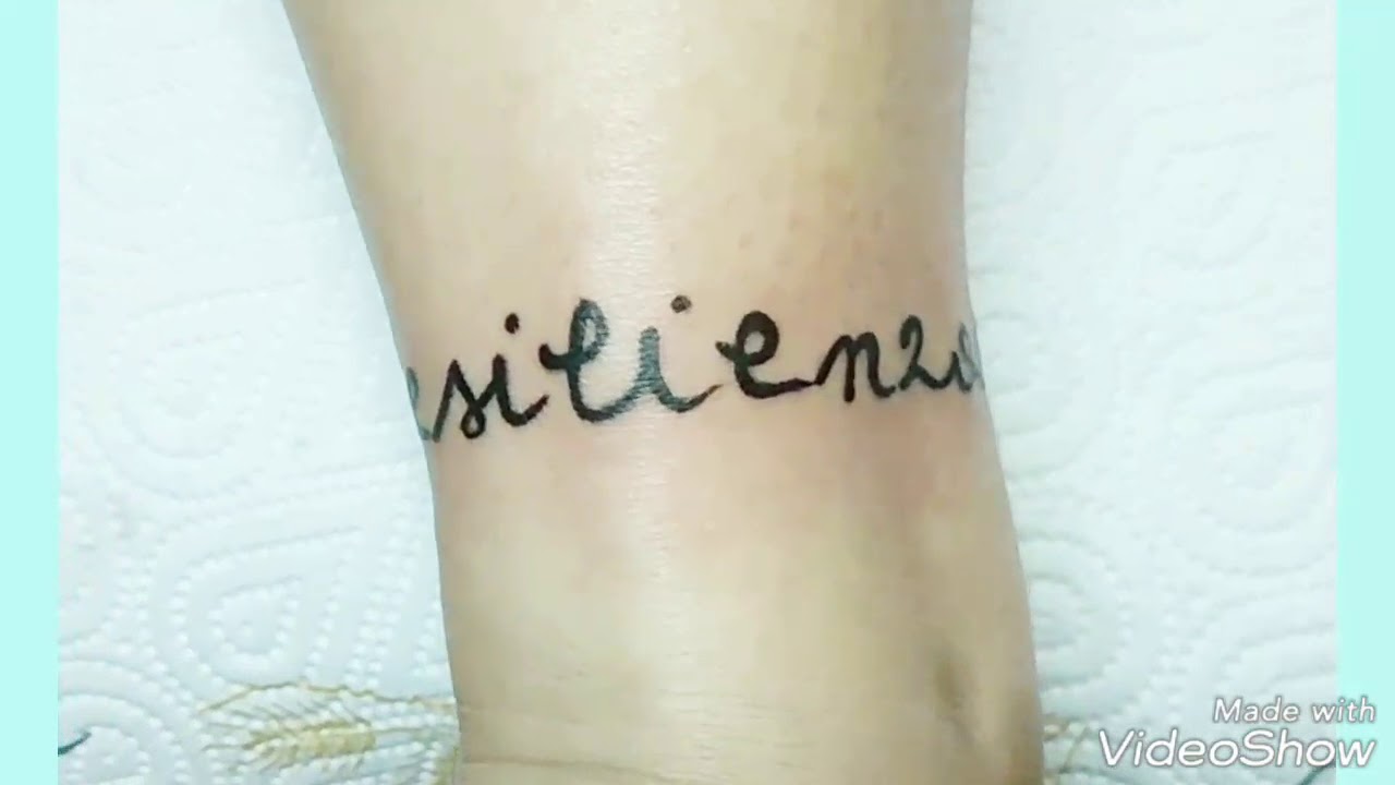 Tattoo / tatuaggio minimal scritte/ time-lapse tattoo / resilienza