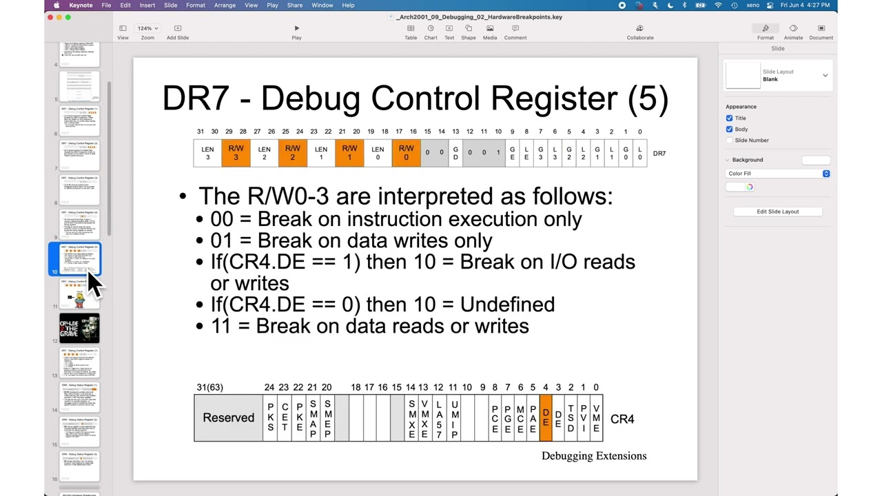 Debugging - Hardware Breakpoints - Lab Walkthrough: Checking Debug Registers in WinDbg