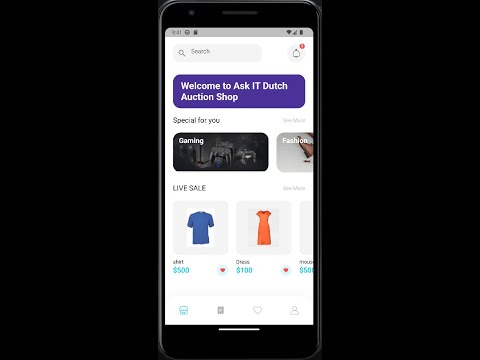 Dutch Auction App with private BlockChain (Ganache) Demo Develop in Flutter