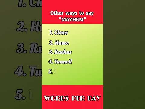 Another word for "MAYHEM" #englishlearners #englishlearning #youtubeshorts