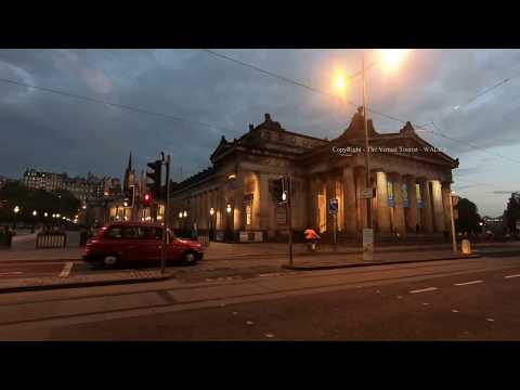 Walk around Edinburgh City Centre at Night in Scotland