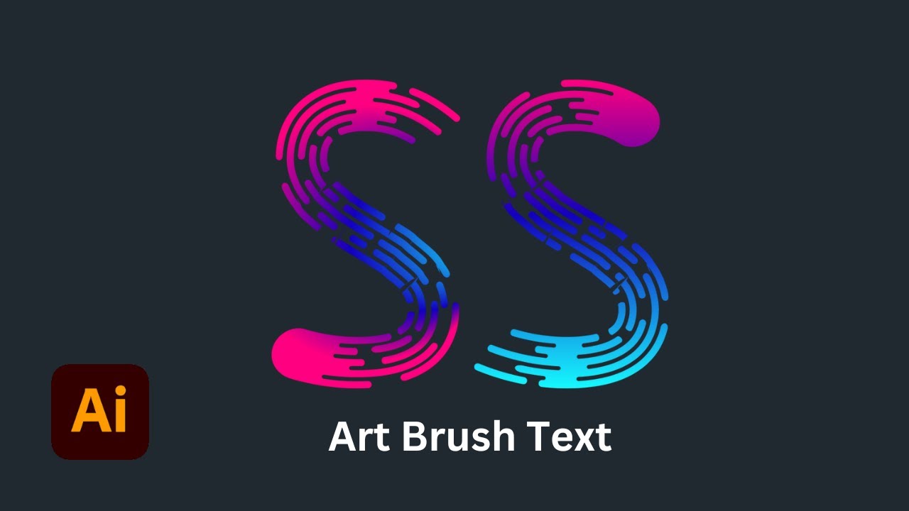 Creating Art Brush Text Design - Adobe illustrator
