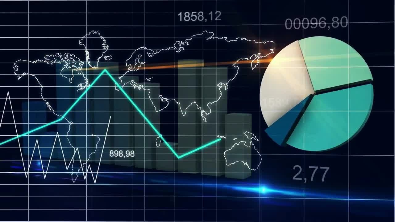 World Map Statistics Data  Motion Graphics