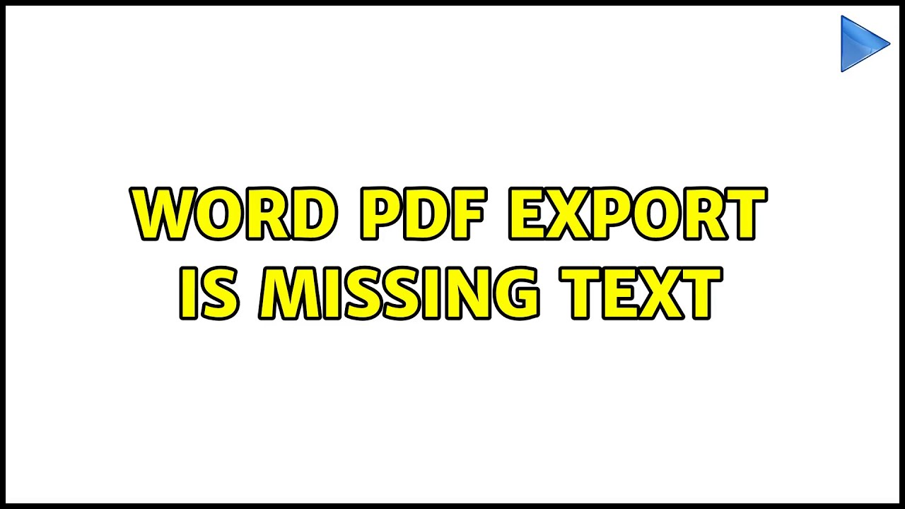 Word PDF Export is missing text
